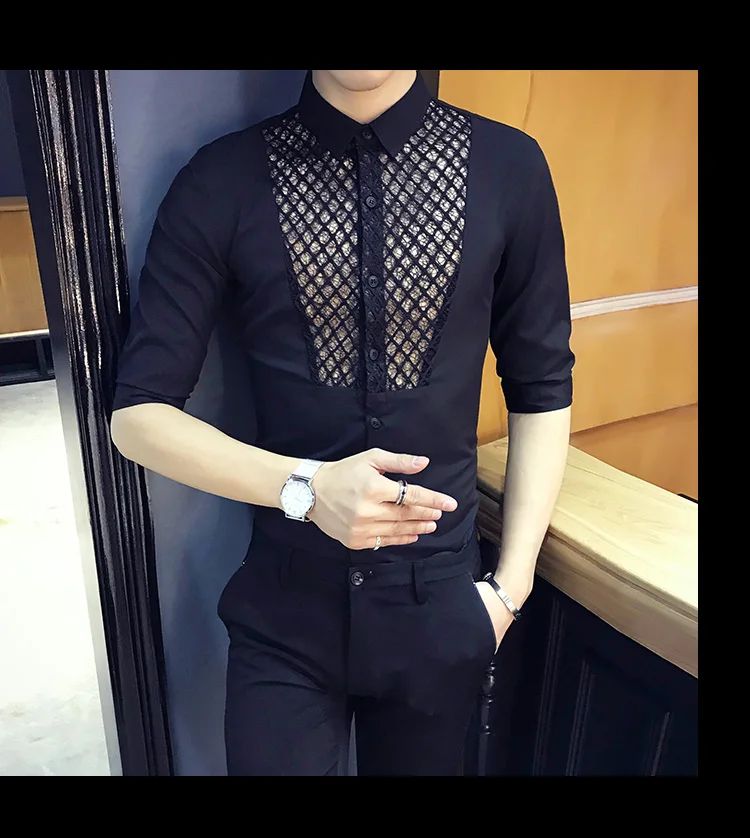 Мужская летняя рубашка с коротким рукавом, Chemise blenche Femme ...