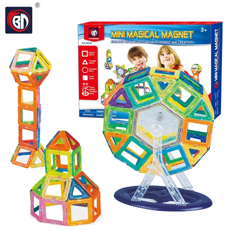 58pcs Mini Magnetic Block Set Designer Construction Model & Building ...