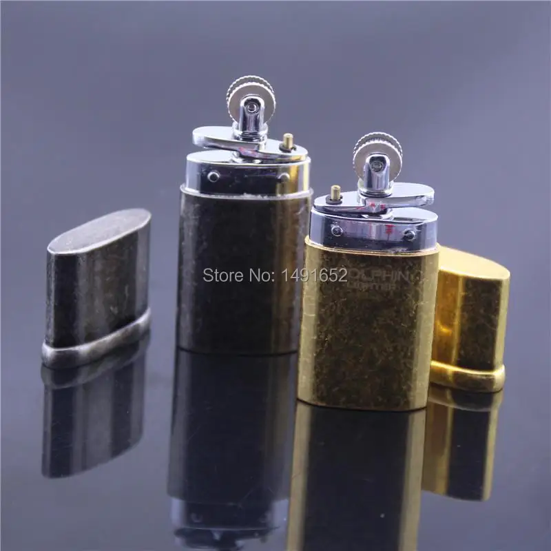 Retro style creative Wheel flame lighter metal Smoking windproof ...