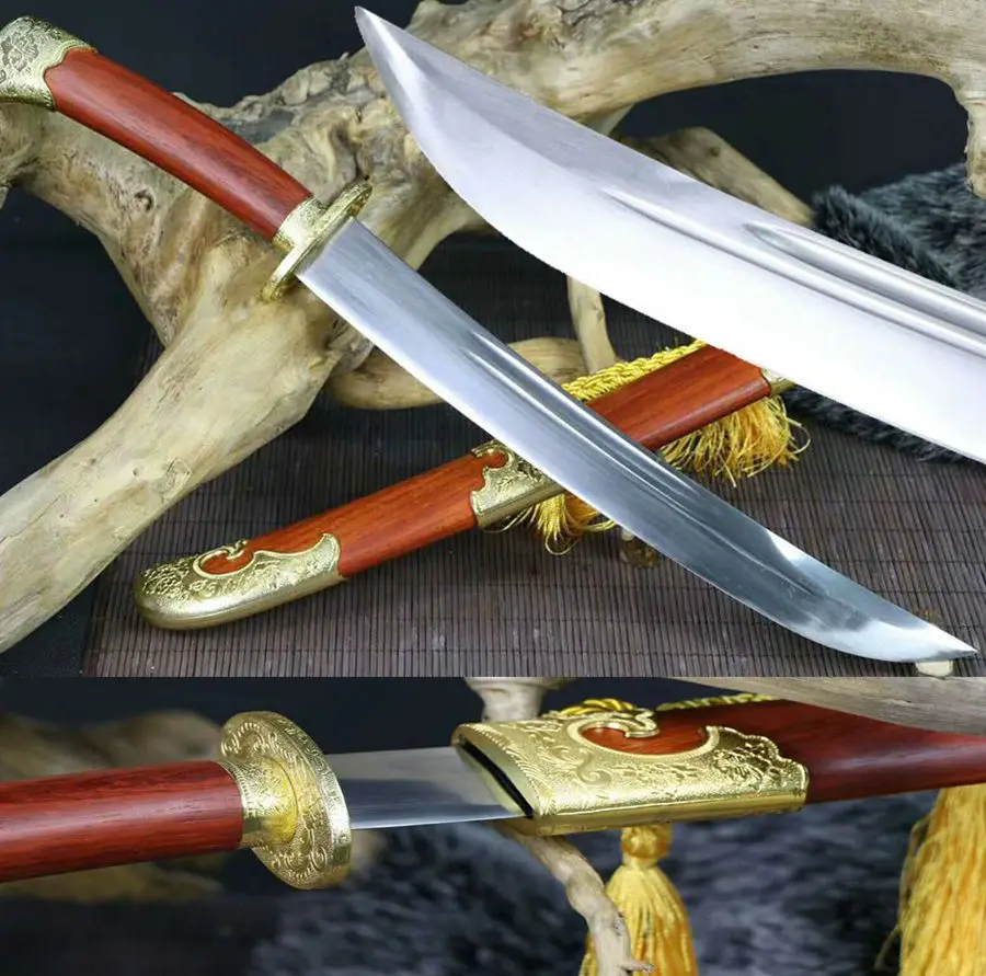 51CM*Carry Handy Red Wood Saya Chinese Sword Qing Dynasty Shord Dao ...
