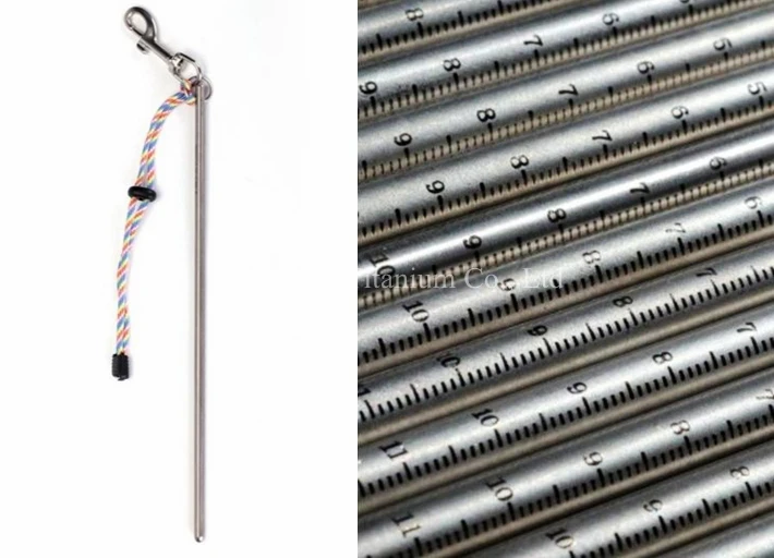 Titanium TC4 Diving Pointer Non rusty 320 *7mm 53g/pc with Laser ...