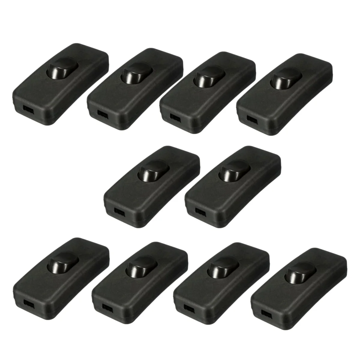 10x Inline Lamp Light On/Off Rocker Switch 250V 2A Flex Cord Desk Table ...
