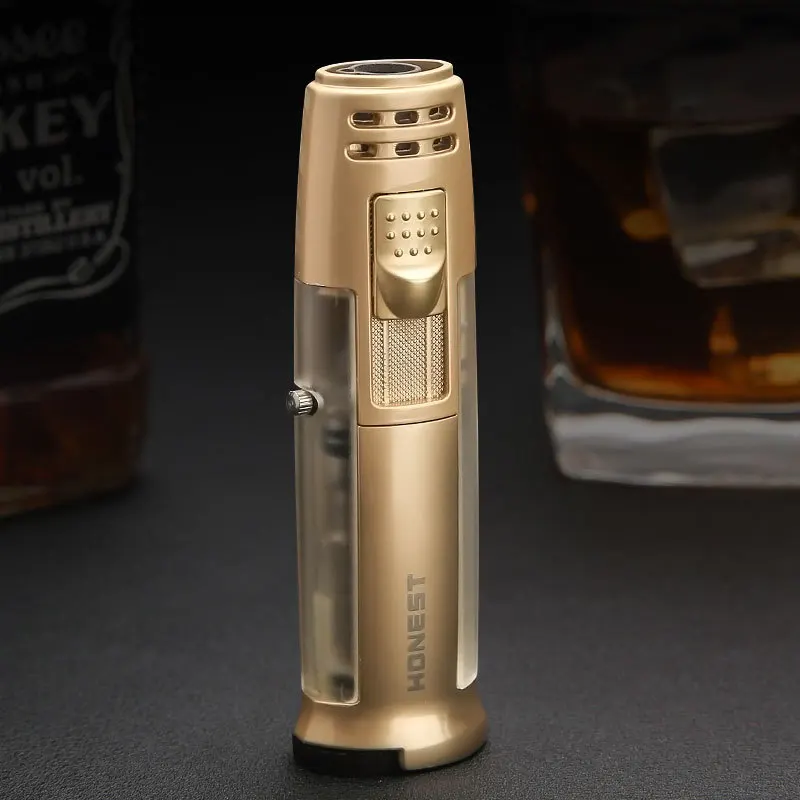 Windproof Strong Flame Cigarette Lighter Butane Jet Creative Gas ...