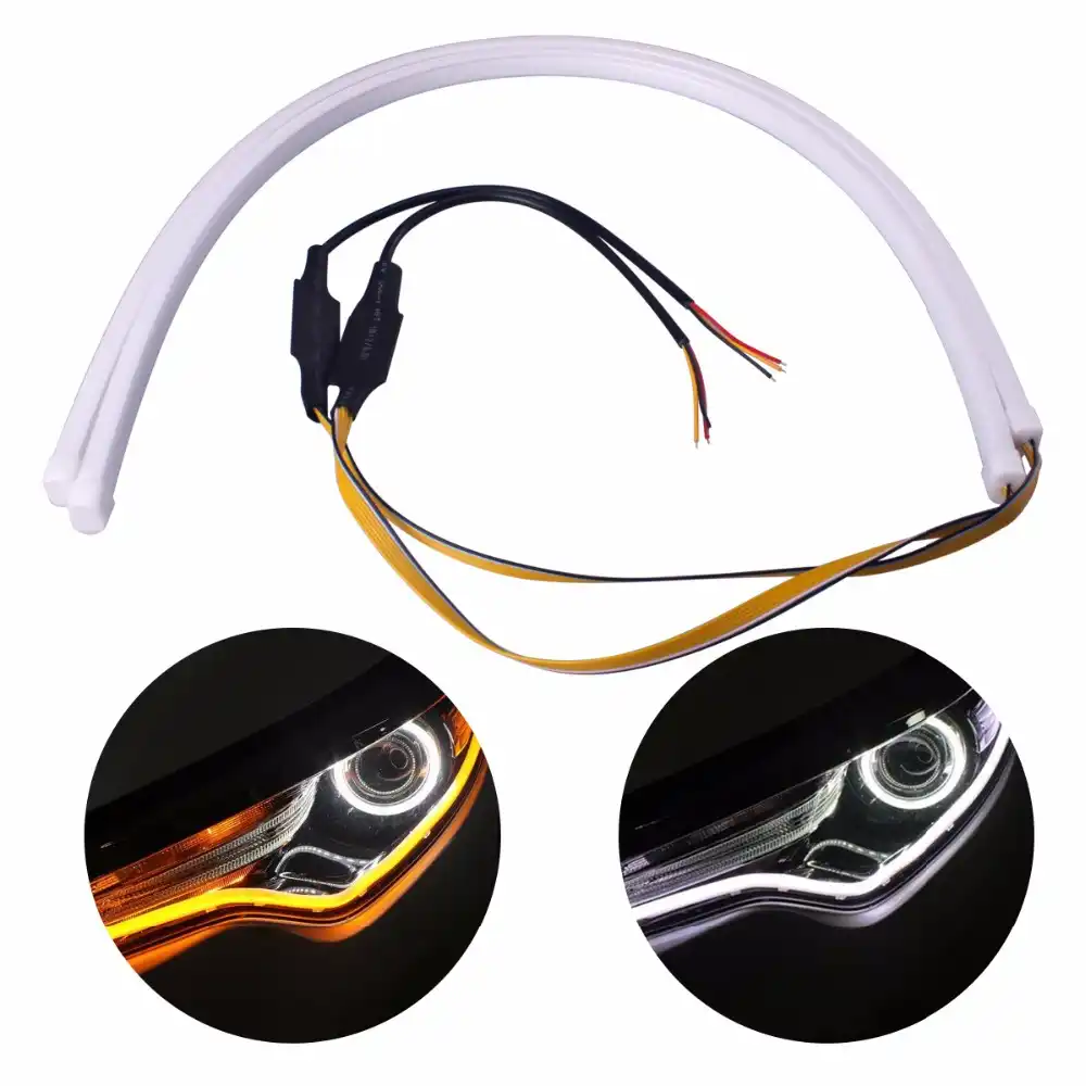 2Pcs Slim Flexible Switchback LED Knight Rider Strip Light For ...