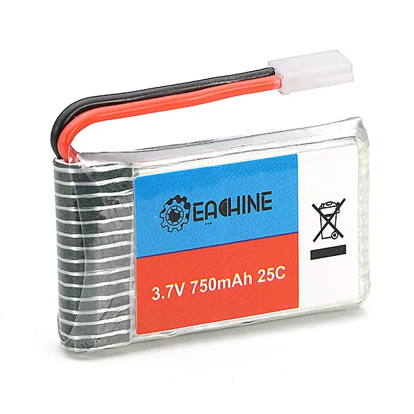 Eachine 3.7V 750mah 25C Lipo Battery for Eachine QX90 E30 E30W Syma X5 ...