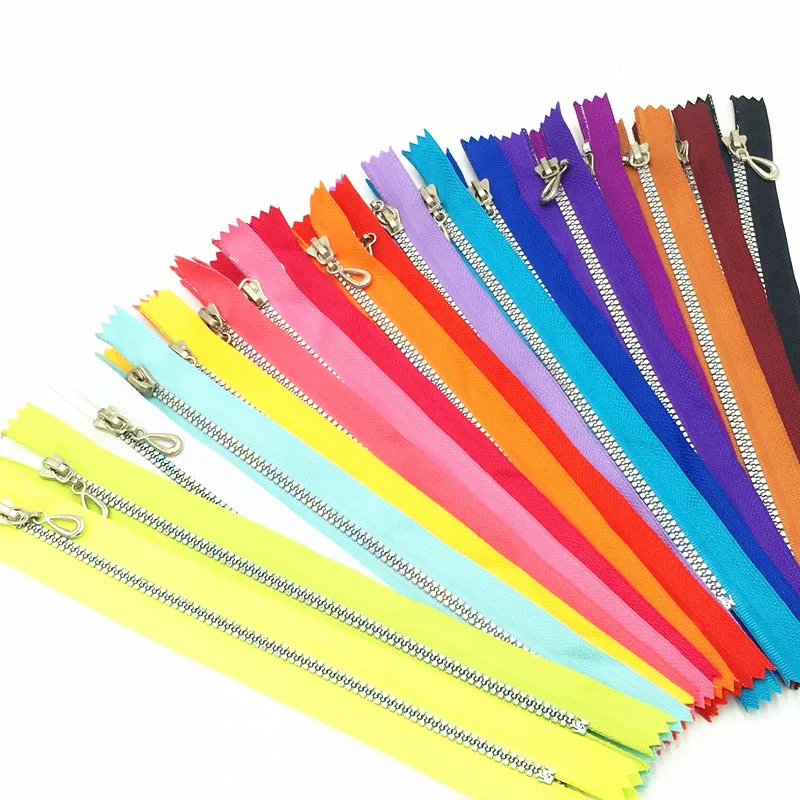 50Pcs/lot Bright color 20cm 3# Resin zipper 18color zipper fashion ...