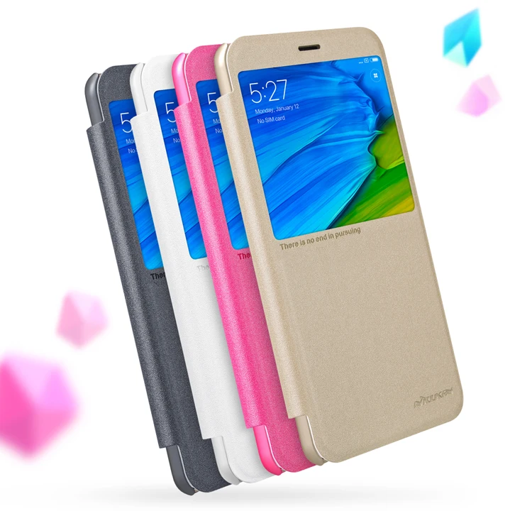 Original NILLKIN Sparkle Flip Leather Phone cases For Xiaomi Redmi Note ...