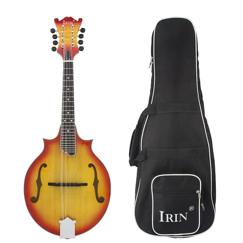 IRIN 8-String W-Style Cutaway Mandolin Spruce & Basswood Sunburst Red ...