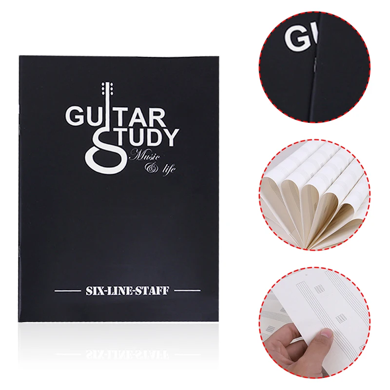 Blank Guitar Chords Tablature Practice Book Guitarra finger Exercise ...