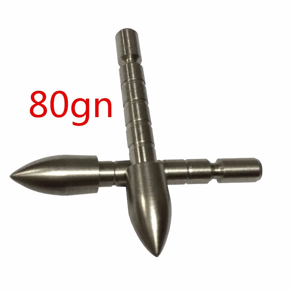 Field Points Stainless Steel 80 gn archery Compound bow hunting arrow ...