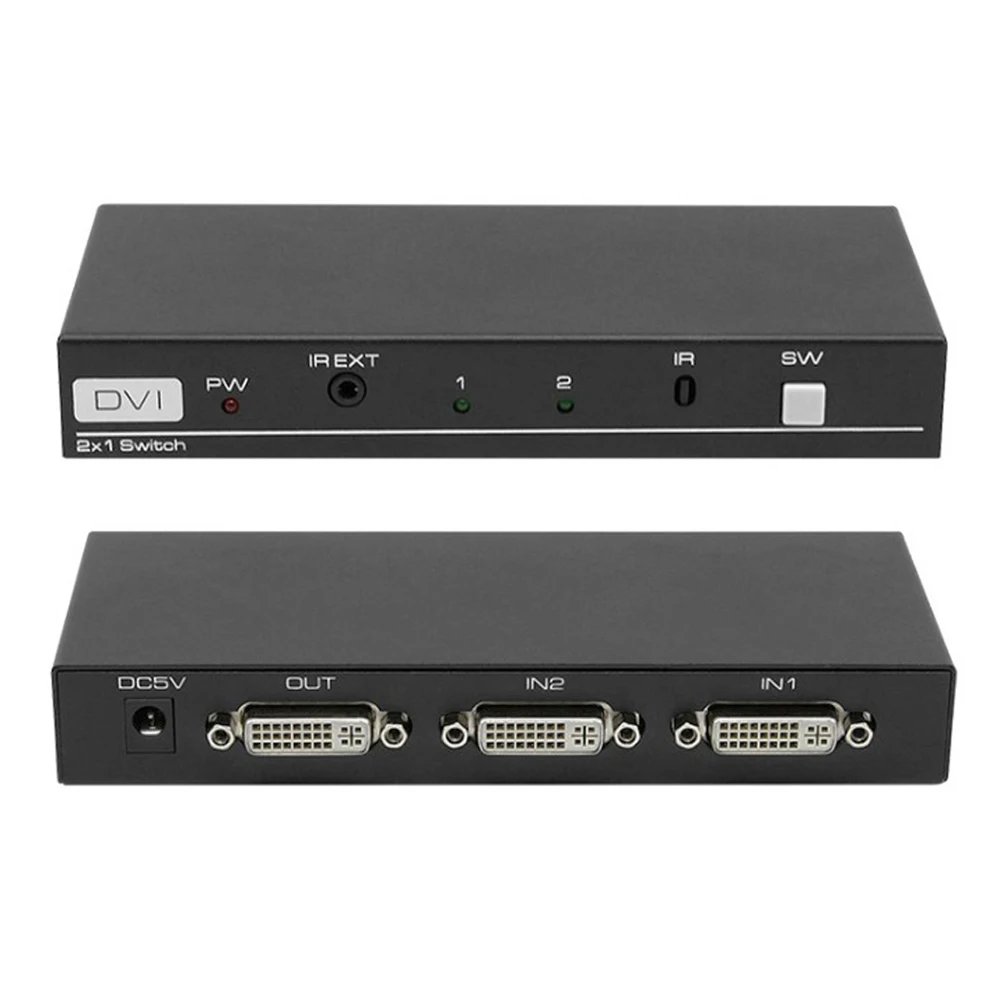 1080p 4k 3d Rs232 Dvi Switch 2 X 1 / 4 X 1 Dvi Switcer 2/4 In 1 Out ...