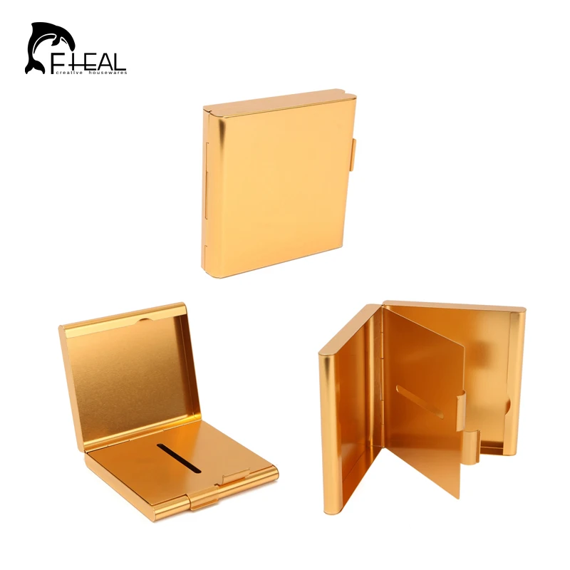 FHEAL Aluminum Cigarette Case Double Sided Flip Open Pocket-Cigarette ...