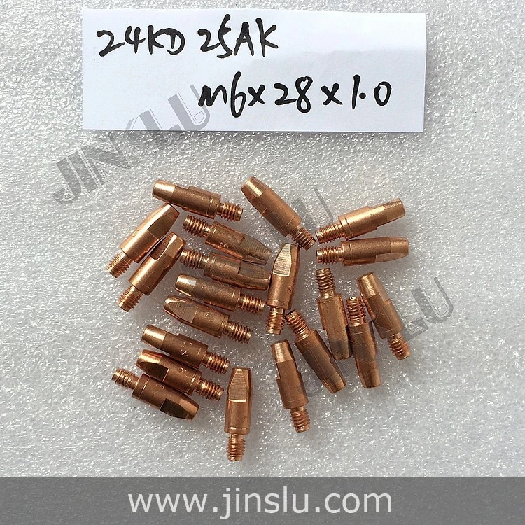 140.0245 Binzel MB24 BW 24KD 25AK Bico de Contato 20PK M6 X 28 1.0mm ...