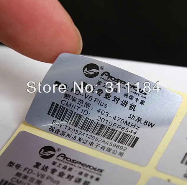 Aliexpress.com : Buy custom matt metallic silver label stickers genuine ...