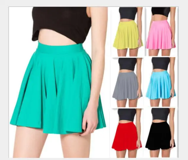 Summer Women Pleated Mini Skater Skirt Sexy Girl Cheerleader Skirt
