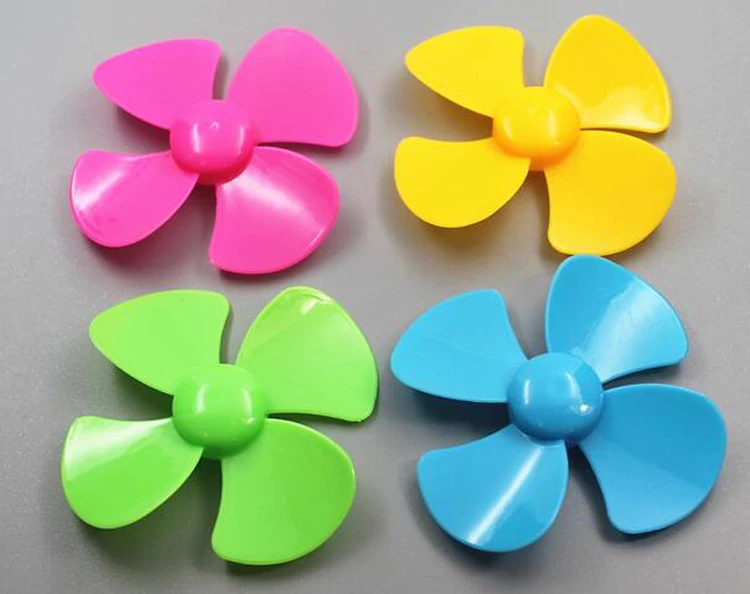 10Pcs/lot 4 Blade Propellers Colorful DIY Toys Multi Size 40/56/80 ...