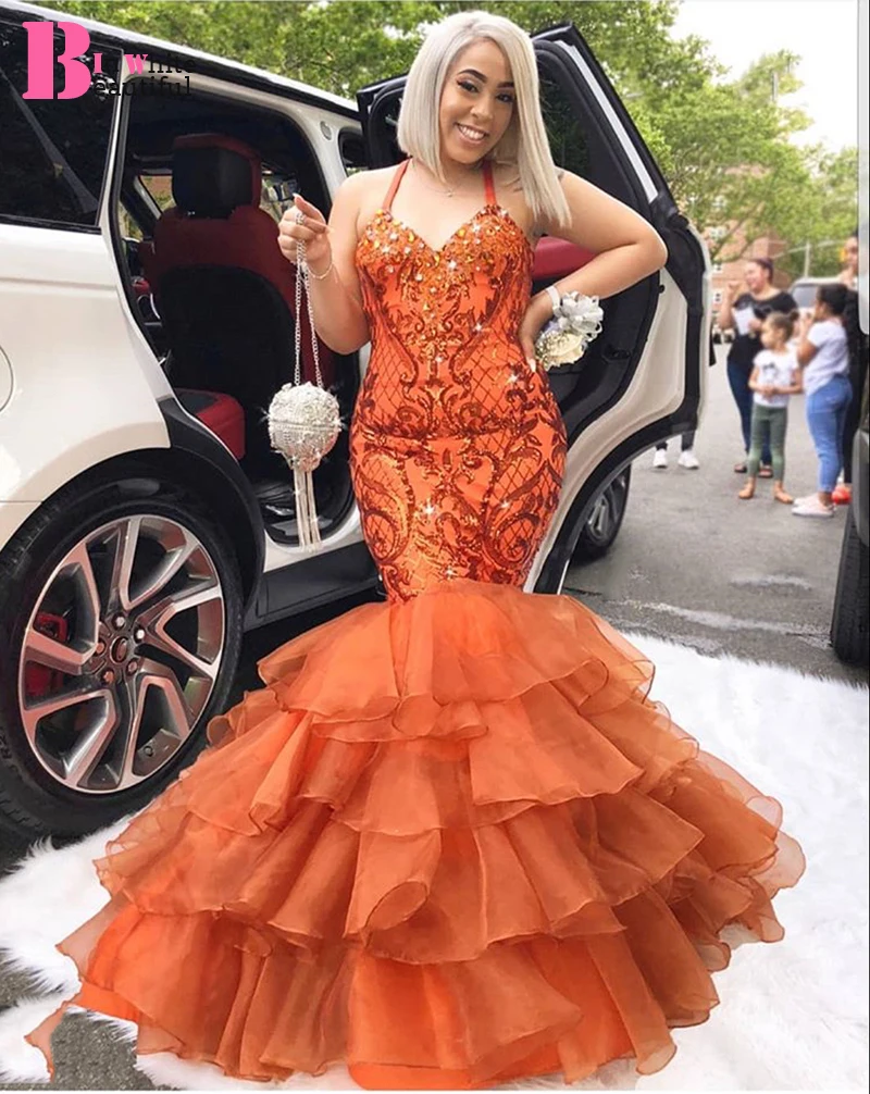 Orange Mermaid Dress