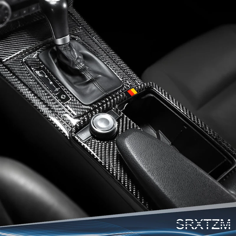 Car-Styling-Decorative-Carbon-Fiber-Gear-Central-Control-Panel-Sticker ...