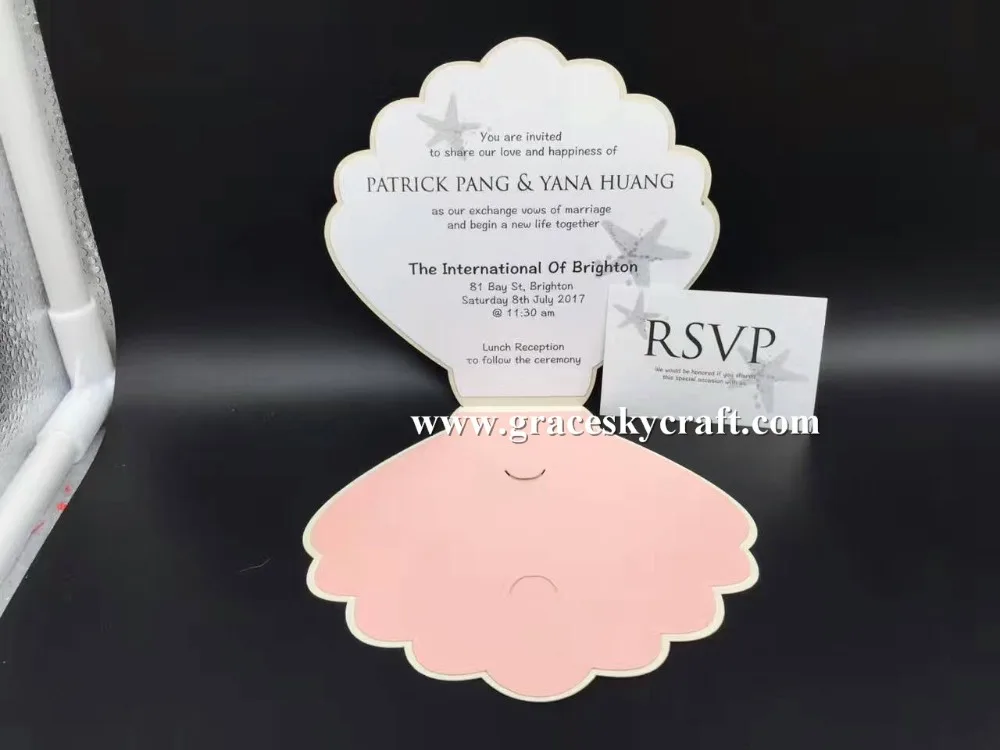 Clam Shaped Invitations