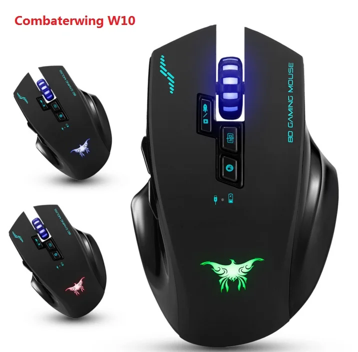 Combaterwing W100 Rechargeable Wireless Gaming Mouse 4 Adjustable DPI ...