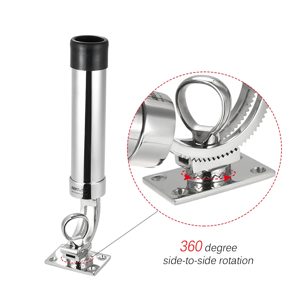 Adjustable Removable stainless steel 316 fishing rods holder clamp on ...