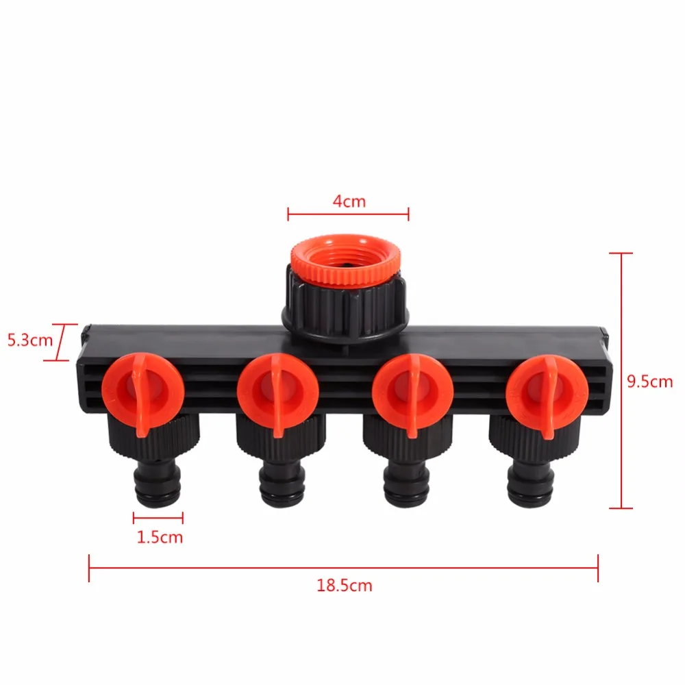 4 Way Garden Hose Pipe Splitter Hose Pipe Splitter Plastic Drip ...