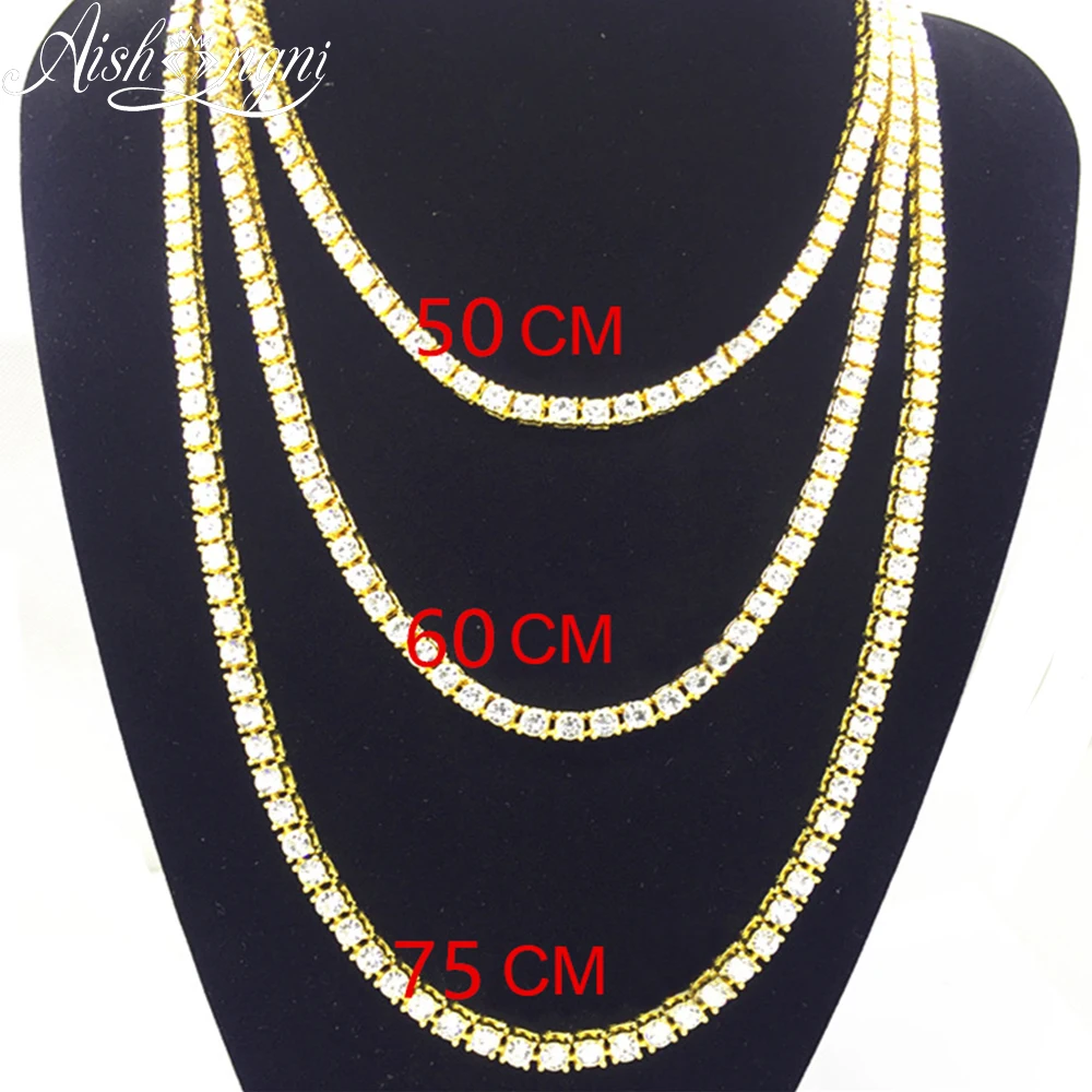 RICH Gold Chain Necklace Cubic Zircon Hip Hop Jewelry for Men/Women ...