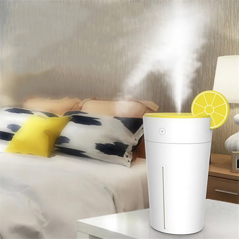 White Lemon Ultrasonic Air Humidifier Electric Essential Oil Diffuser ...