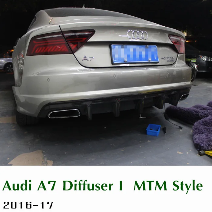 2016 17 A7 Rear Diffuser Mtm Style Carbon Fiber Rear Diffuser Lip For