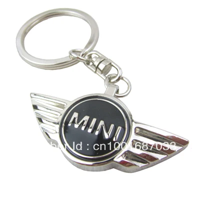 Mini cooper Car Logo Metal Key Chain Ring Black Keychain Keyring-in Key ...