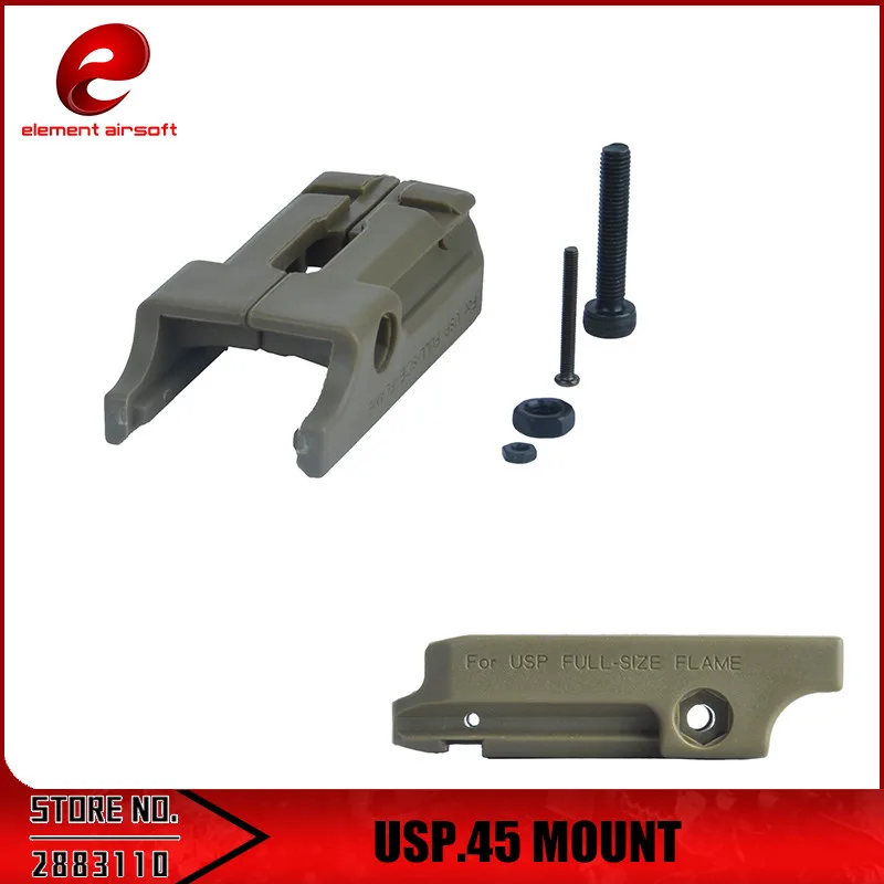 Element Usp.45 Mount Low Pistol Flashlight Under Rail Mount Rail ...