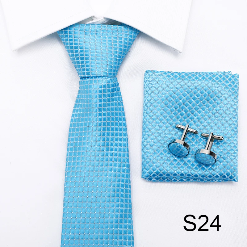 Vangise мужские галстуки Серые Цветочные полосатый Шелковый жаккардовый галстук Hanky набор ...