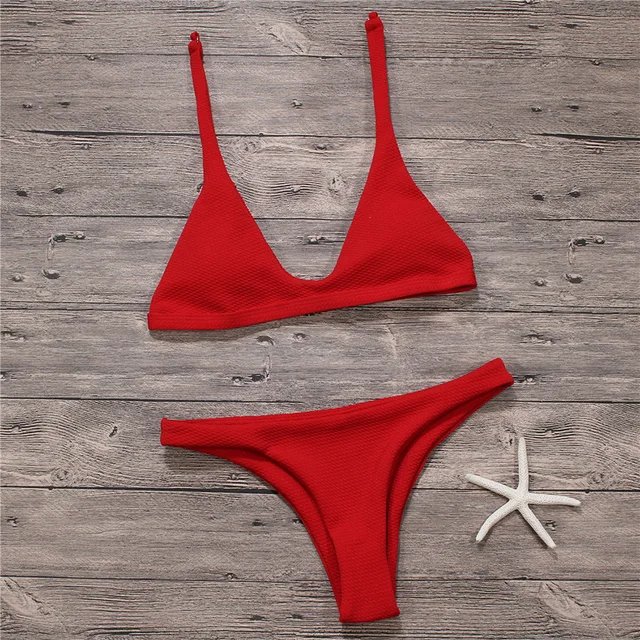 Buy Bikini 2018 Sexy Swimsuit Women Halter Bandage