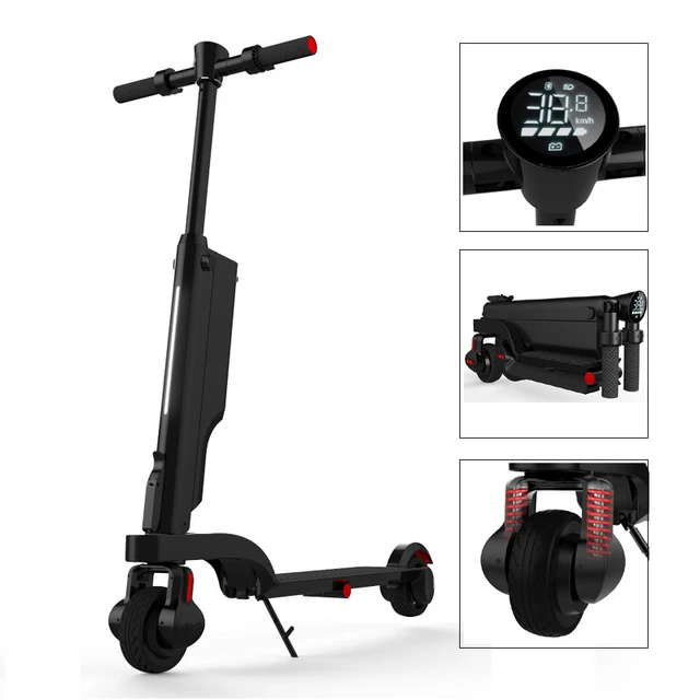Ultra Small Portable Mini Electric Scooter Foldable 2 Wheel Bluetooth ...