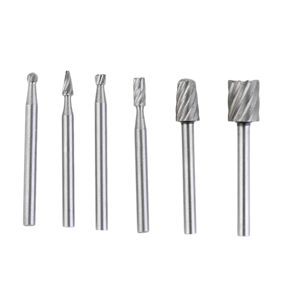 Hot Selling 6pcs HSS Routing Router Grinding Bits Burr For Rotary Tool ...