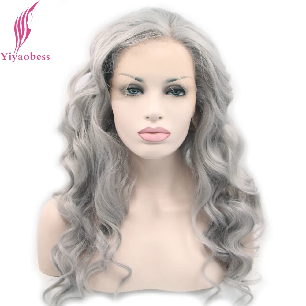 Yiyaobess Loose Wave Synthetic Lace Front Wig Heat Resistant Glueless