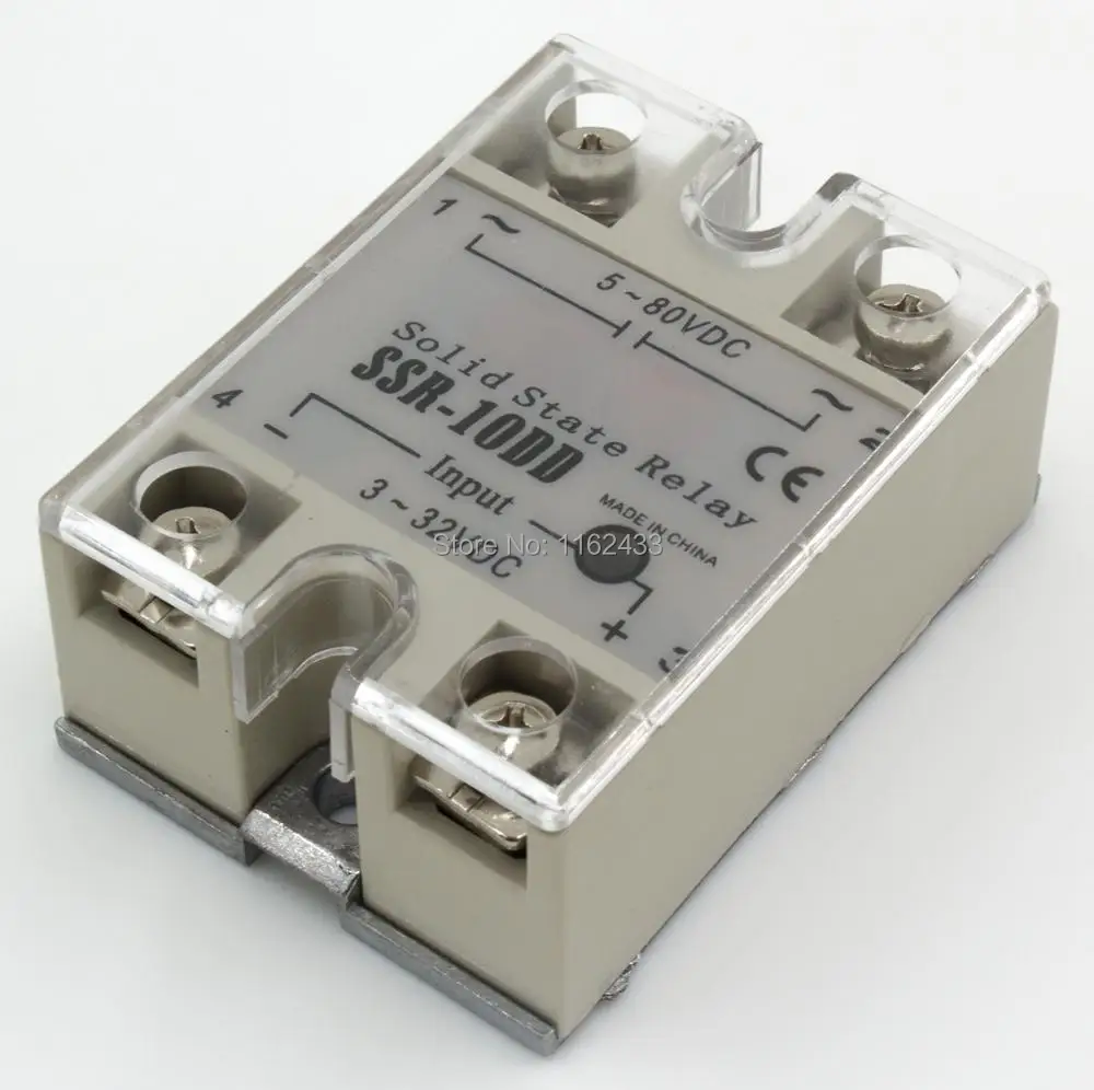 Aliexpress.com : Buy SSR 10DD single phase DC to DC 10A 80V solid state ...