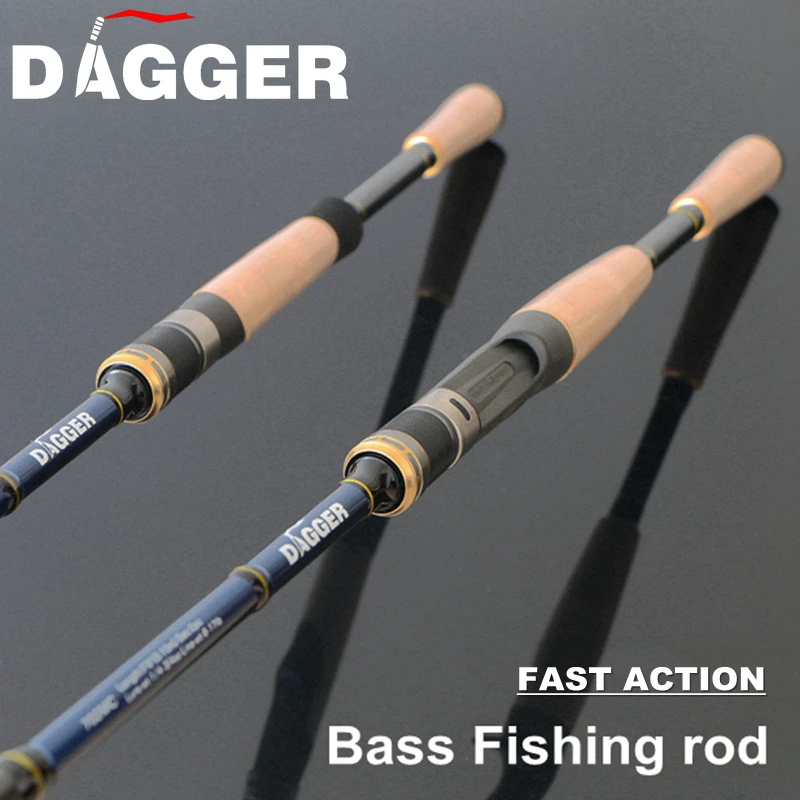 Dagger 702m Bass Fishing Rod FAST Action FUJI Parts Japan Toray 30t Carbon Fiber Spinning ...