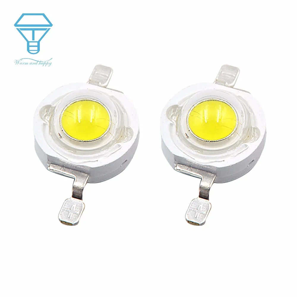 Luz de led diodo, 3w, potência 6 7v, 500ma, 100 peças, chip de lâmpada ...