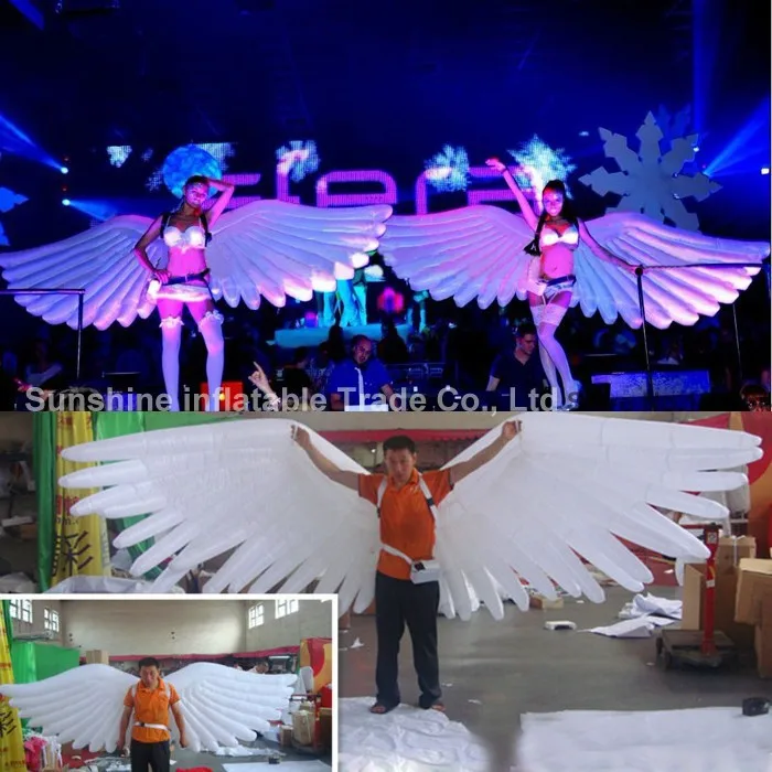 4mlong Big White Inflatable Angel Wings, Inflatable Wings Costume For ...