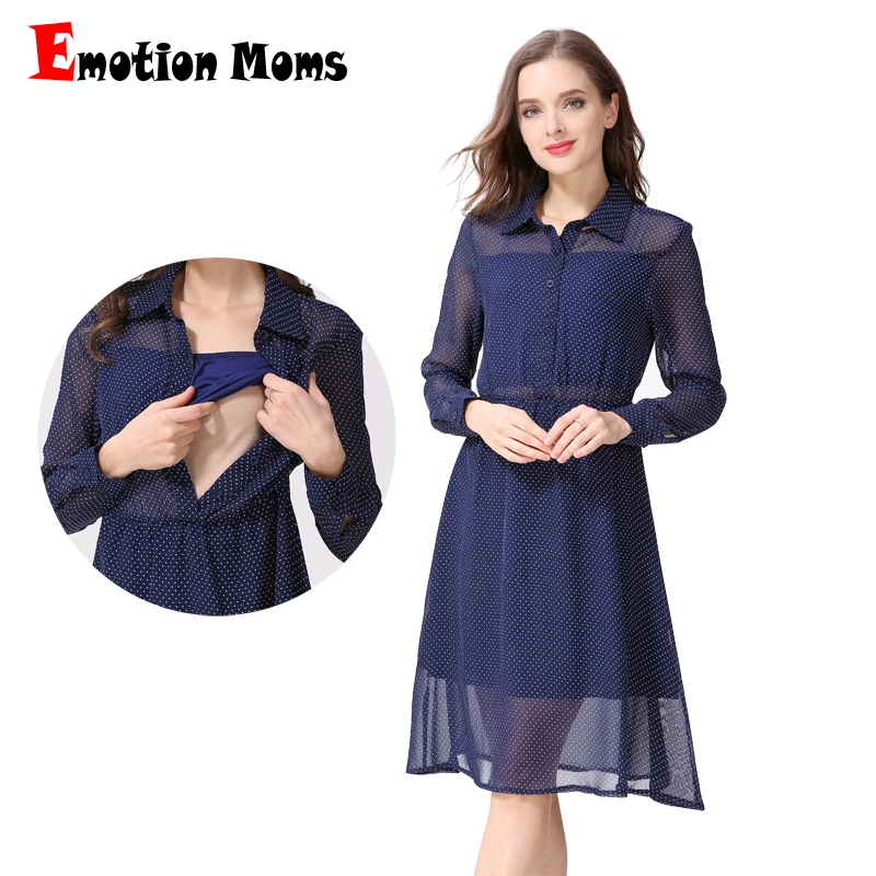 CY324 Emotion Moms vestido de lactancia de manga larga para mujer ...