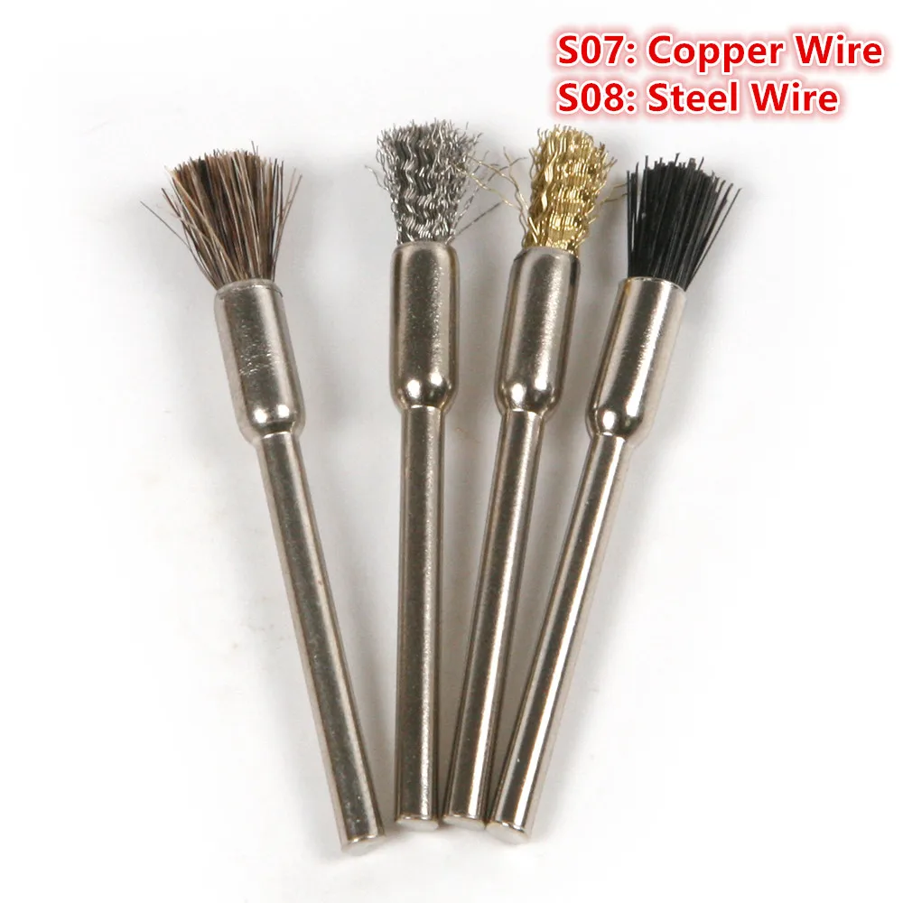 Universal 5pcs 5mm Mini Steel/Copper Wire Brush for Polishing of Metal ...
