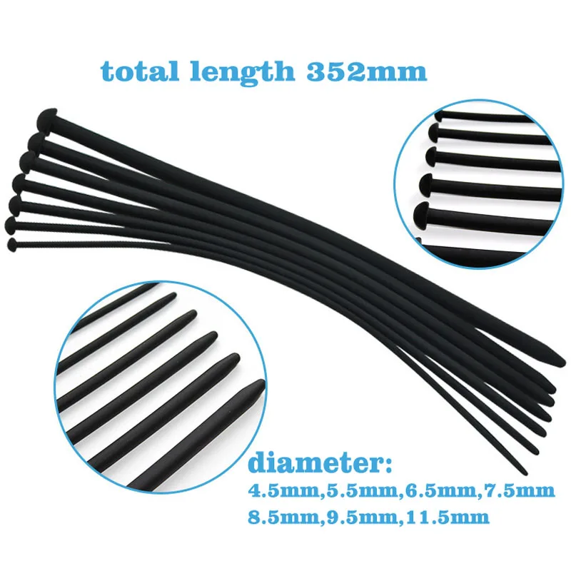 8 Pcs/Set Male Masturbator Glass Urethral Sound Dilator 5-12mm Diameter ...