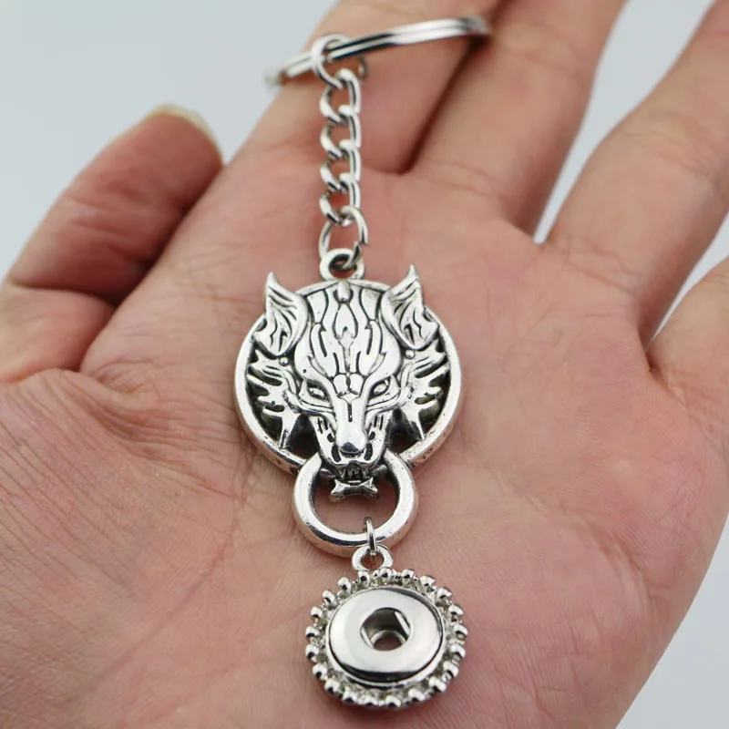 New Men's Anime Final Fantasy KeyChain Wolf Head Pendant Punk Cosplay ...