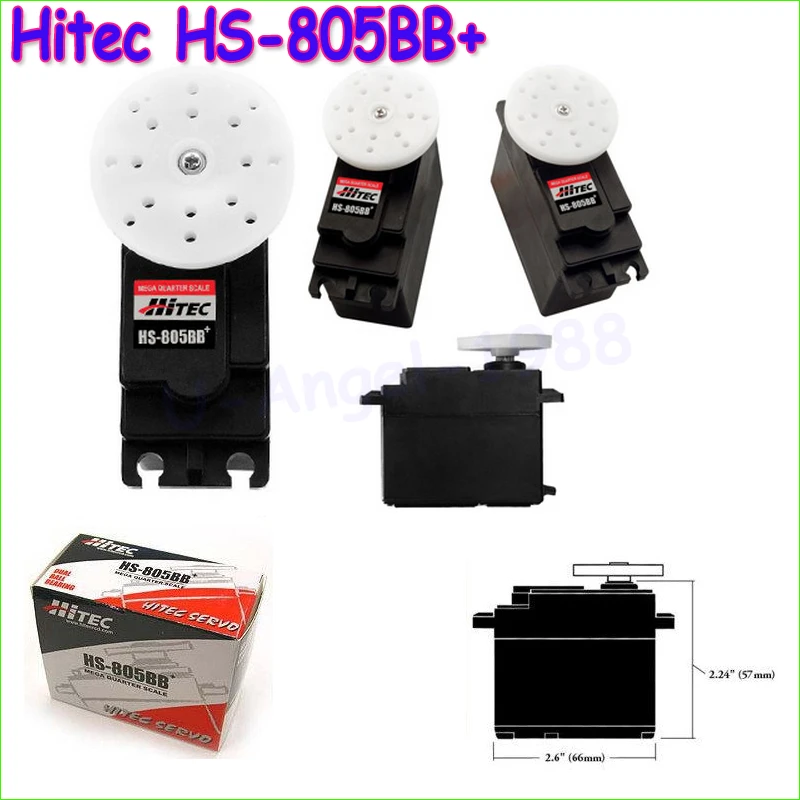 Hitec HS-805BB+ 152 г/24,7 кг/14 сек главный сервопривод с высоким ...