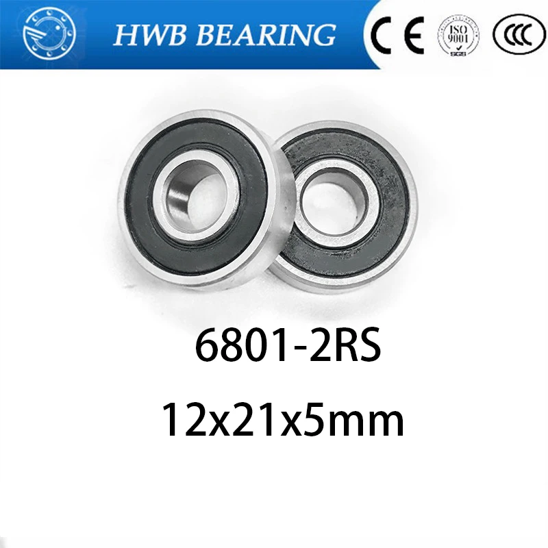 6801 2RS 6801 61801RS 61801 rodamiento rígido de bolas 12x21x5mm ...