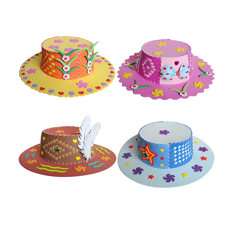 3pcs/lot Knitted Hat Handmade Children Hat Sunhat DIY Handcraft ...