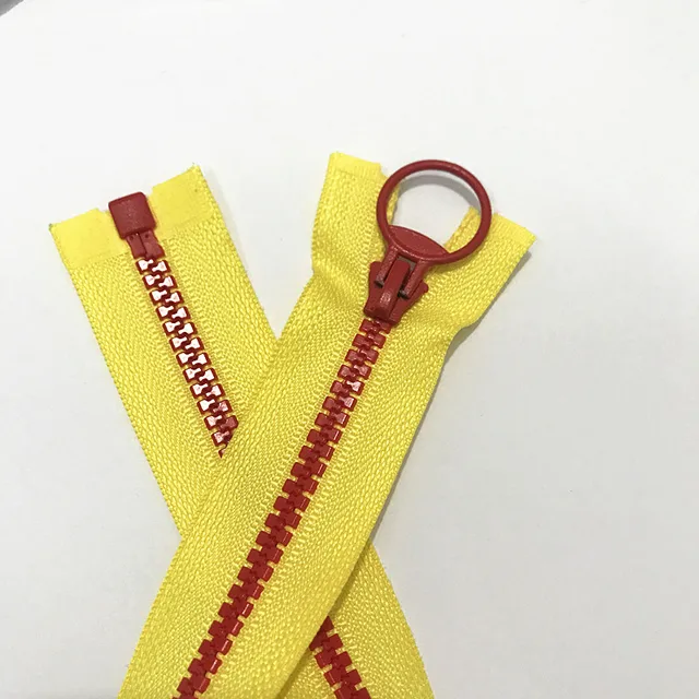 1pcs Hit Color (30 60CM) Openings 5# Resin Zipper Pull Ring Zipper Head ...