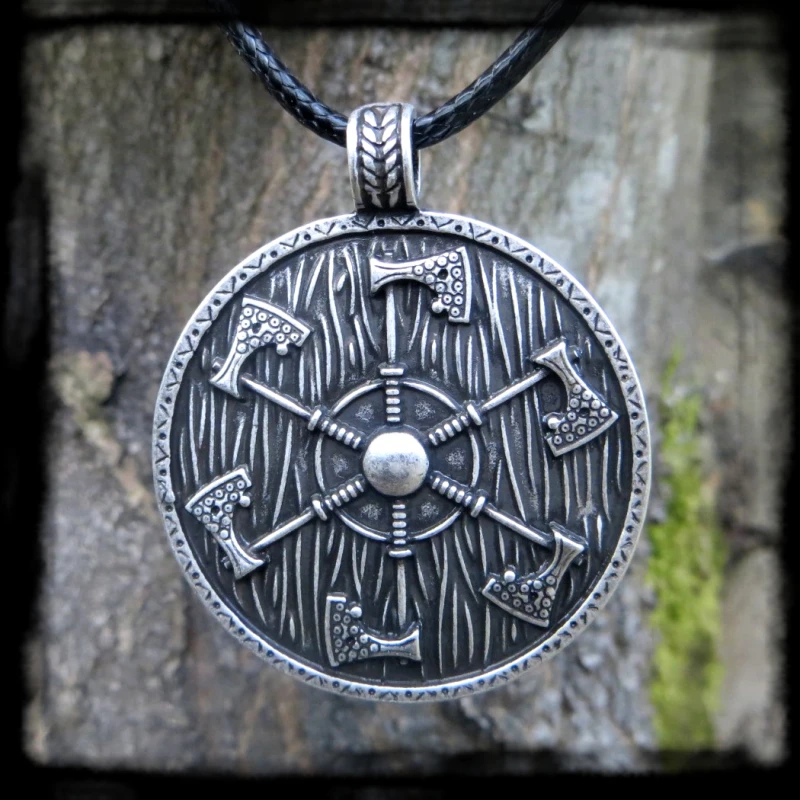 Thunder shield of Perun Slavic Axes gothic retro Pagan Pendant men ...