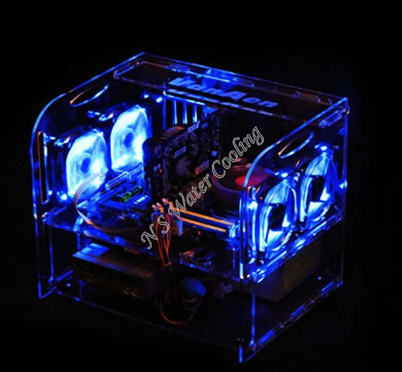 T29 DIY Acrylic Full Water Transparent Computer Case Standard Micro ATX ...